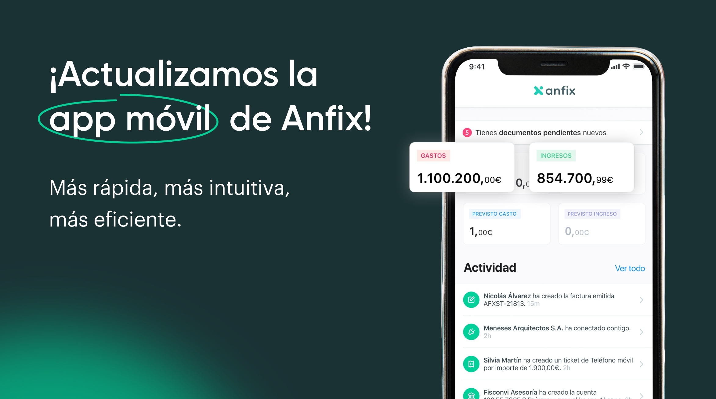 Novedades en la app móvil de Anfix | Blog Anfix