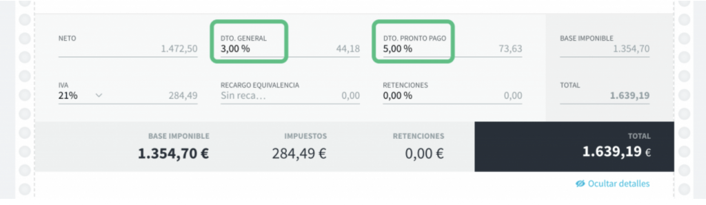 Todo sobre el descuento en las facturas | Blog de Anfix