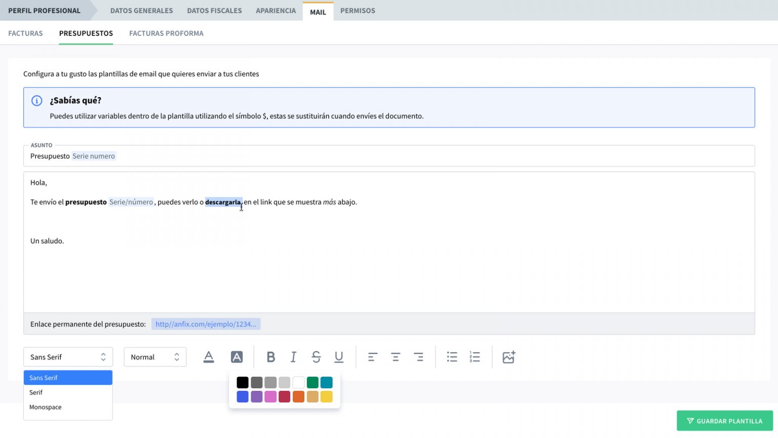 Nuevo: plantillas de email personalizadas | Blog de Anfix